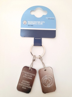 Manchester City dog tag keyring (official licensed product) | Keyrings