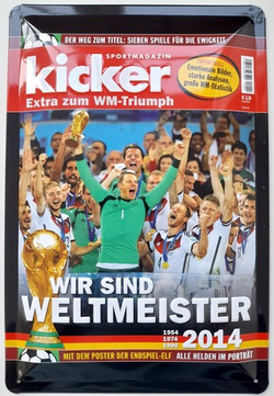 Retro board the cover of Der Kicker magazine World Champions 2014 ...