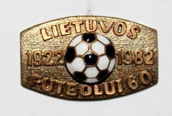 60 years of Lithuanian Football Federation (enamel and metal, with ball ...