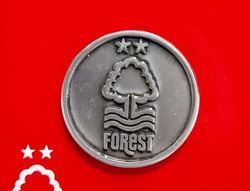 Nottingham Forest silver plated retro badge (official product) | Badges ...