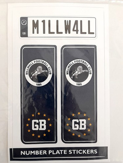 Millwall FC number plate stickers (official product) | Other sports items
