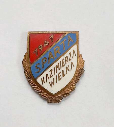 25 years of Sparta Kazimierza Wielka badge with wreath (enamel ...
