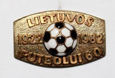 60 years of Lithuanian Football Federation (enamel and metal, with ball ...