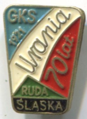 70 years of GKS Urania Ruda Śląska (lacquer) | Badges \ Poland