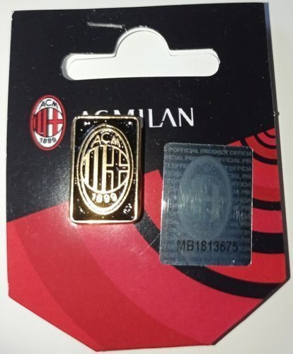 AC Milan black rectangle with logo (Official Licensed Product) | Badges ...