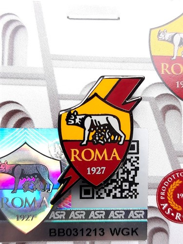 AS Roma crest with lightning enamel (official product) | Badges \ Italy
