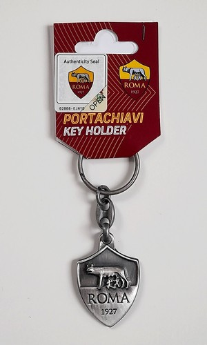 AS Roma keyring metal crest keyring (official product) | Keyrings