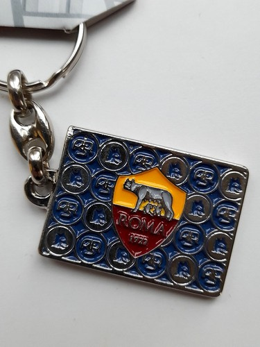 AS Roma rectangle keyring with emblem (official product) | Keyrings