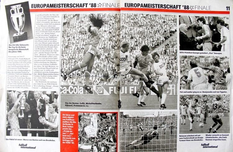 International Football Magazine. UEFA Euro 1988 (East Germany ...