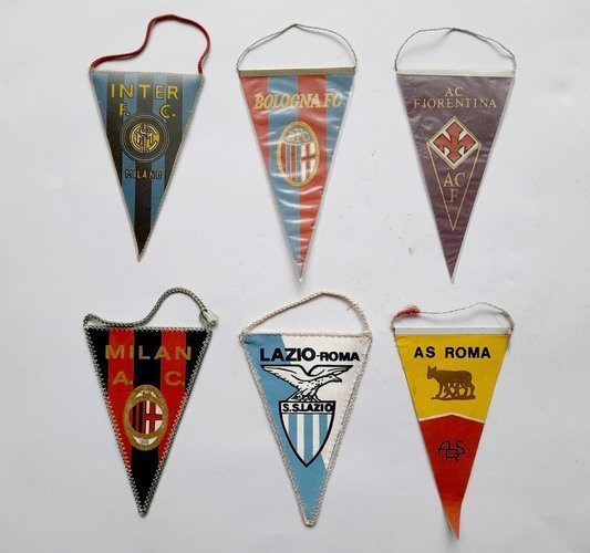 Italian football league clubs pennants (6 items) | Pennants \ Others