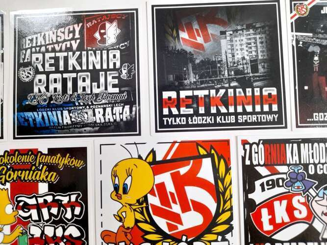 ŁKS Łódź fans stickers (set of 7) | Other sports items