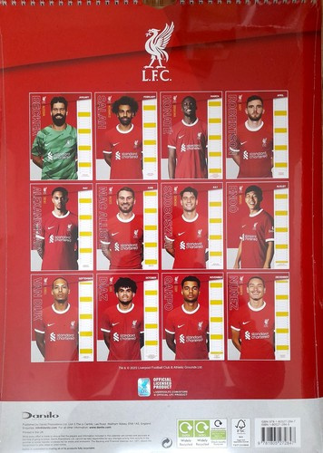 Liverpool FC Official wall calendar for 2024 | Other sports items ...