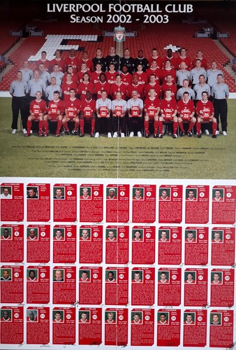 Liverpool FC season 2002-2003 team big poster (official product ...