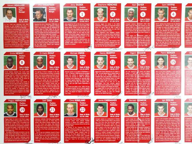 Liverpool FC season 2002-2003 team big poster (official product ...