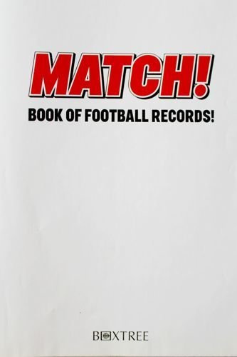 Match! Book of Football Records! | Sports Books \ Football \ Great ...