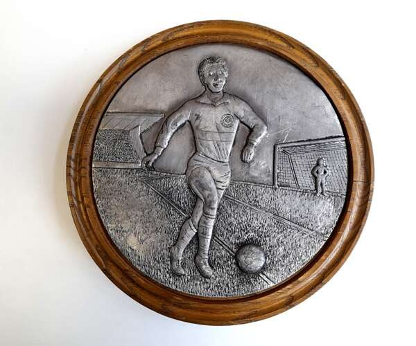 Old football German plaque (signature, handmade) | Other sports items