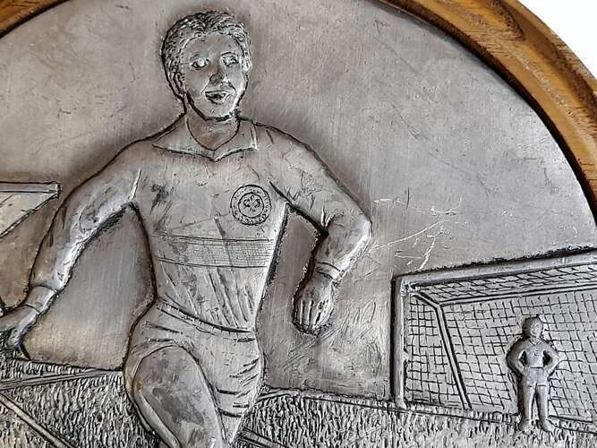 Old football German plaque (signature, handmade) | Other sports items