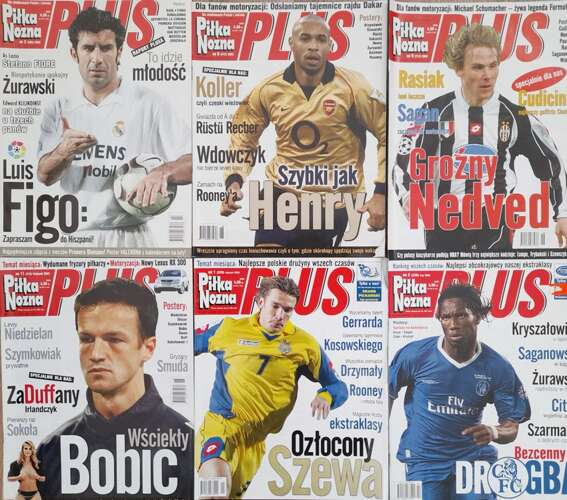 Pilka Nozna Plus monthly magazine 2003-2005 (set of 6 issues ...
