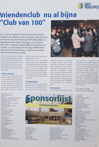 RKC Waalwijk. The official guide for the 2001/2002 season | Sports ...