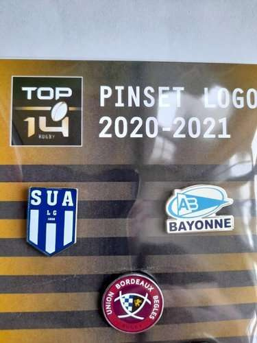 Set of 5 Ligue Nationale Rugby Top 14 badges (official product ...