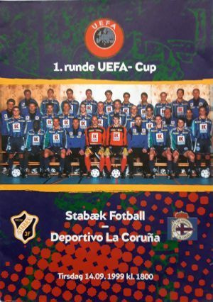 Stabaek IF – Deportivo La Coruna UEFA Cup official programm (14.09.1999 ...