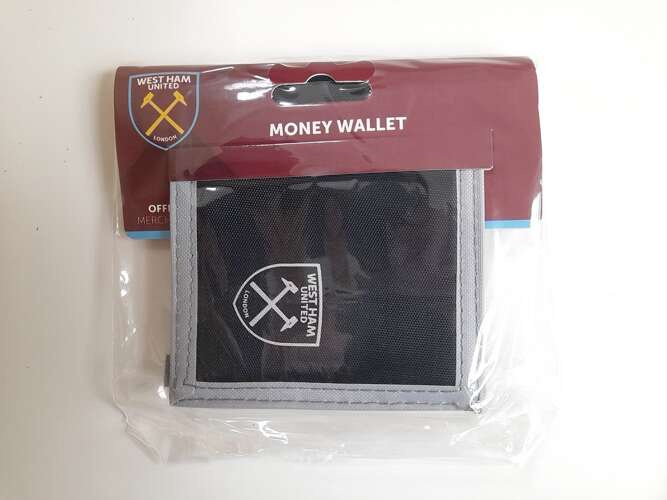 West Ham United FC multi pocket black/grey canvas wallet (official ...