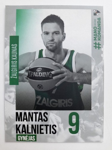 Zalgiris Kaunas basketball team 2021-2022 set of 20 cards (official ...