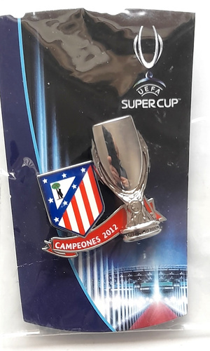 Atletico Madrid UEFA Super Cup 2012 winner pin badge (official product ...