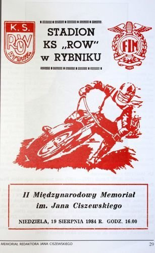 Jan Ciszewski Speedway Memorial 1983-2003 | Sports Books \ Speedway ...