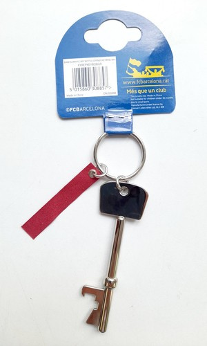 FC Barcelona key with a ribbon key ring (official product) | Keyrings