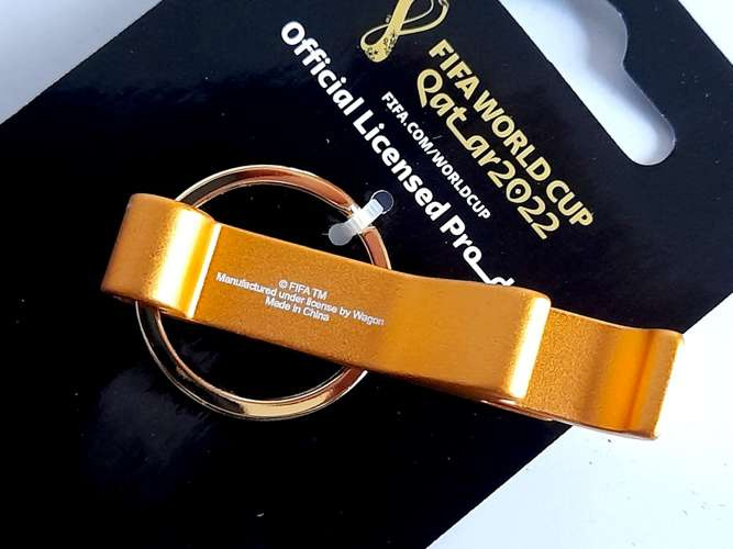 FIFA World Cup Qatar 2022 golden keyring with bottle opener (Official ...