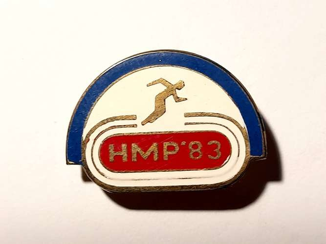 The Atlhletics Poland Indoor Championships (Zabrze 1983) badge (enamel ...