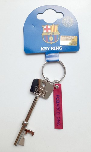 FC Barcelona key with a ribbon key ring (official product) | Keyrings