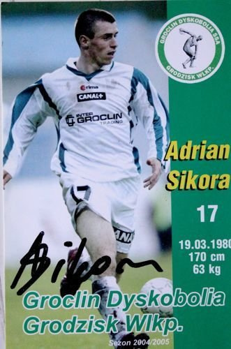 Photo Adrian Sikora (Dyskobolia Grodzisk Wielkopolski) with original ...