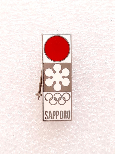 Winter Olympic Games Sapporo 1972 official logo badge (enamel) | Badges \ Commemorative Olympic ...