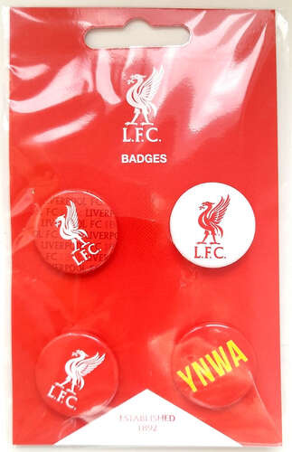 Liverpool FC set of 4 button badges (official product) | Badges \ England