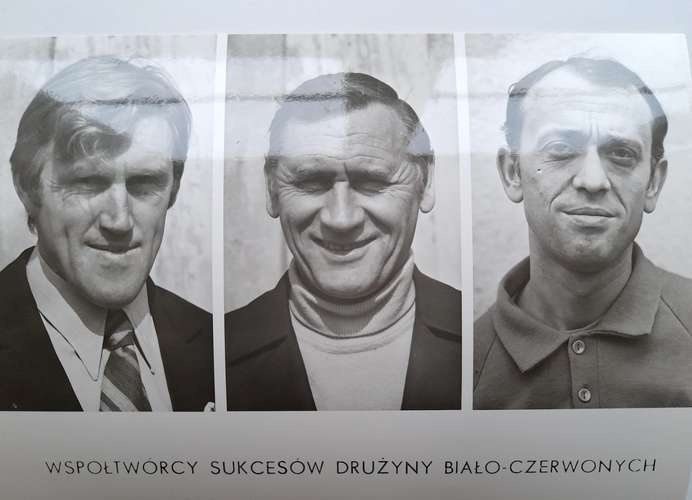 Poland Football Tam coachs Jacek Gmoch, Kazimierz Górski, Andrzej ...